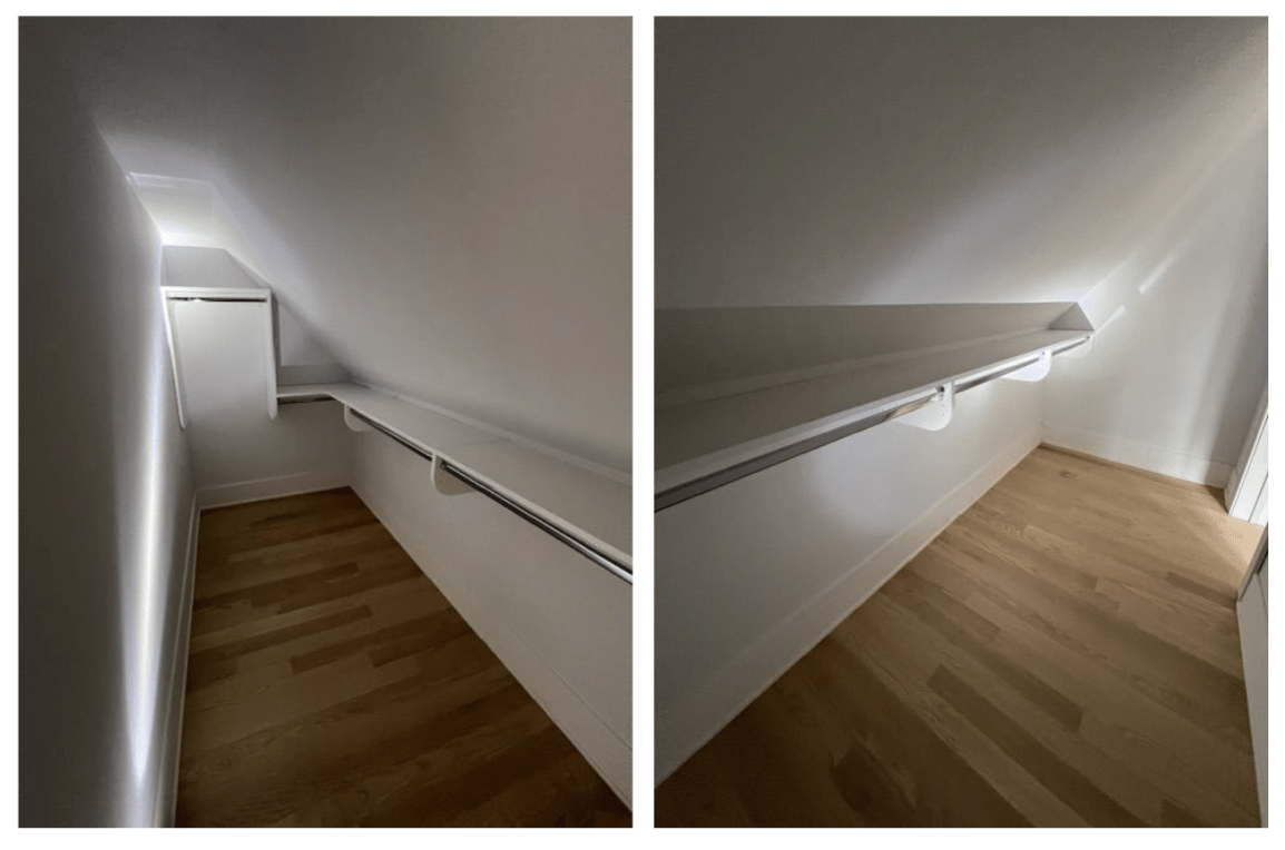 Sloped Ceiling Shelving Application - Chicagoland Home Products